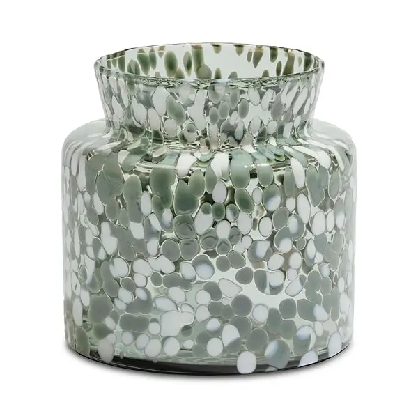 KOSTA BODA Meadow Wide Summer Vase - Clear/green