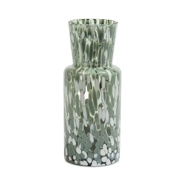 KOSTA BODA Meadow Tall Summer Vase - Clear/green