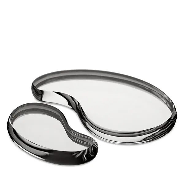 KOSTA BODA Tears Of Joy Trinket Tray, Set Of 2 - Silver