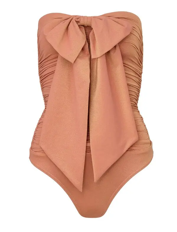 Zimmermann Coco One-piece Swimsuit With Bow - Pink