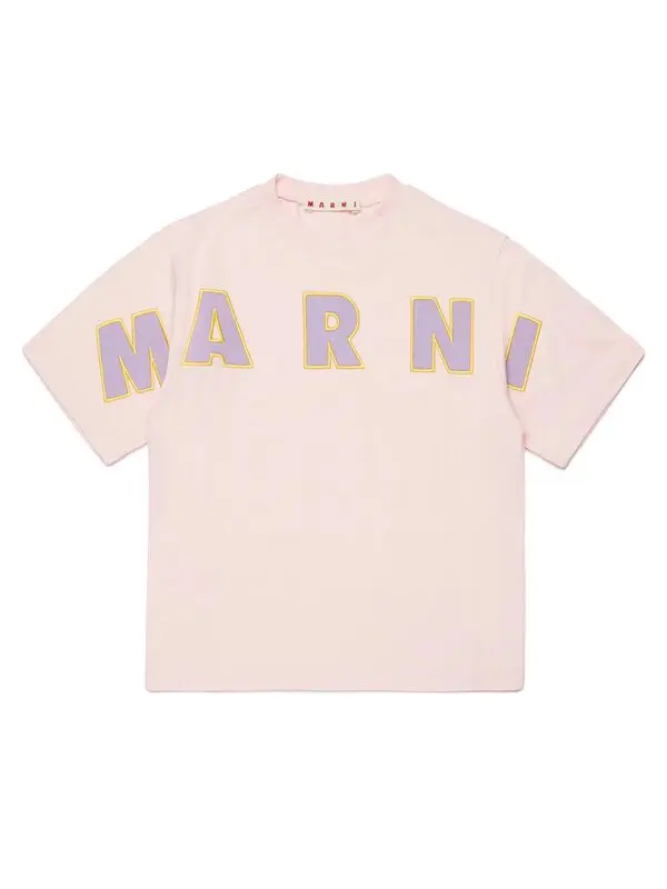 Marni T-shirt With Logo - Pink