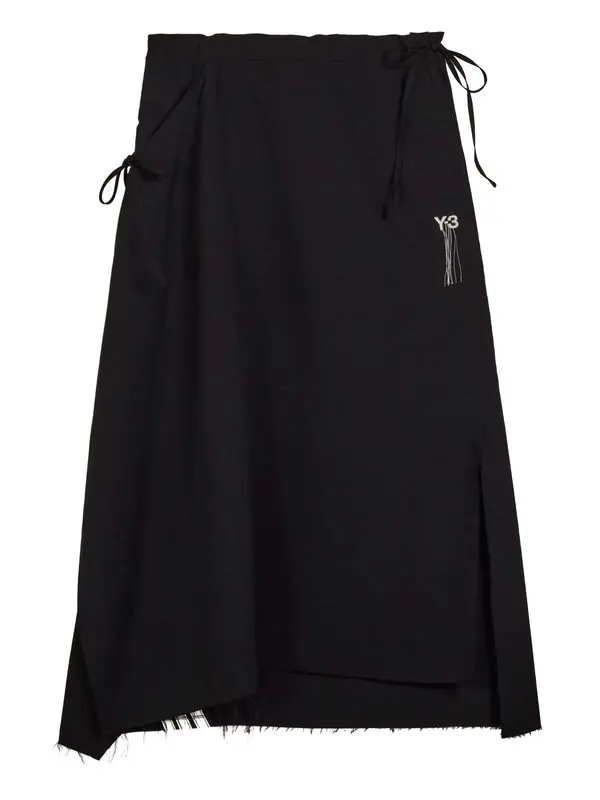 Y - 3 Uniform Raw" Midi Skirt