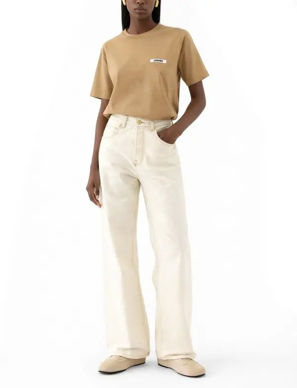 Jacquemus Grosgrain Short-sleeve T-shirt - Beige