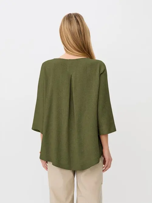 MASAI COPENHAGEN 3/4 Sleeve Blouse - Olivine
