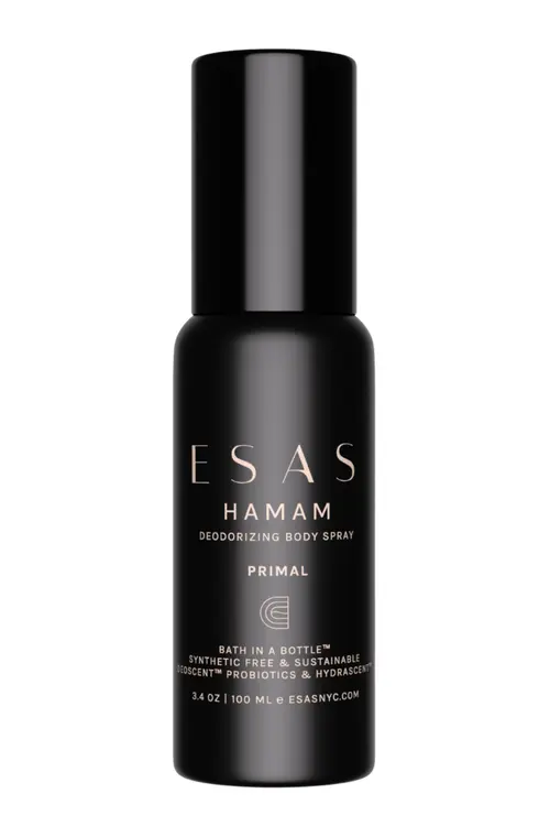 ESAS NYC Primal Hamam Organic Deo Body Spraywarm Spice & Ambered Woods - Black
