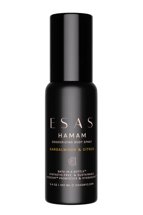 ESAS NYC Sandalwood & Citrus Hamam Organic Deo Body Spraybright Citrus And Santal - Black