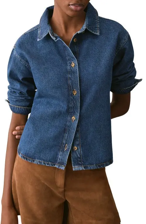 Mango Denim Button-up Shirt