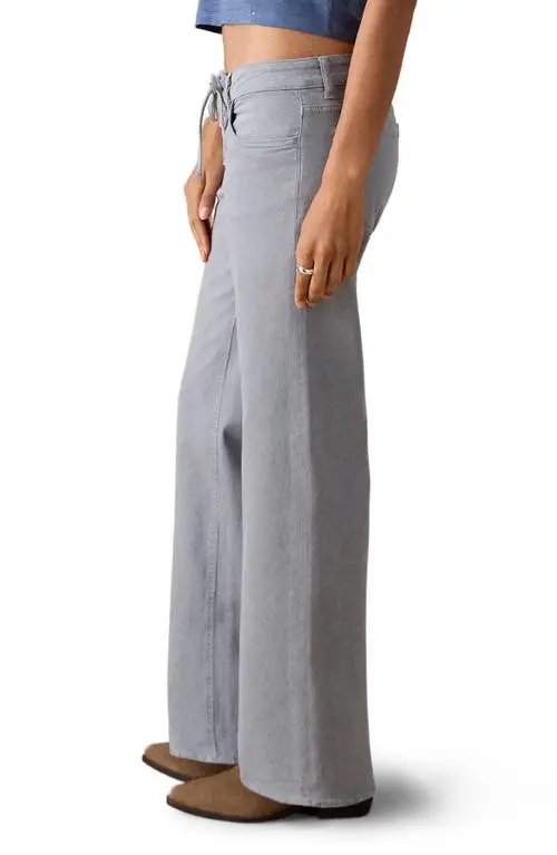 Mango Lace-up Low-rise Wide-leg Jeans