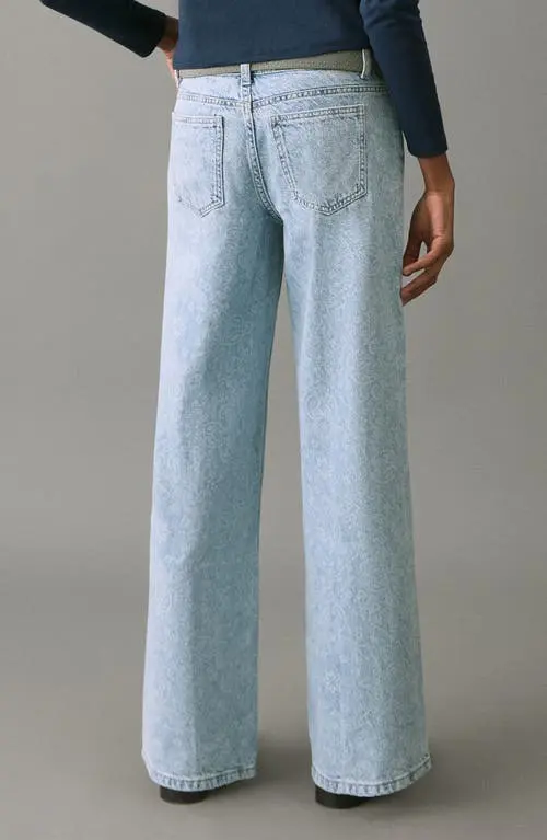 Mango Paisley High-waist Wide-leg Jeans
