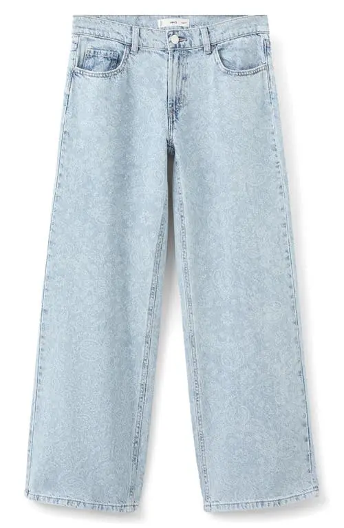 Mango Paisley High-waist Wide-leg Jeans