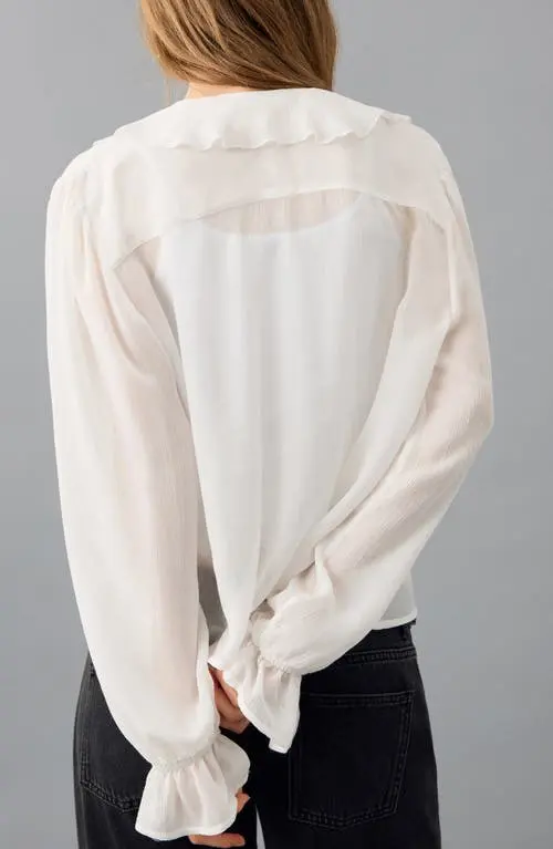 Mango Flowy Ruffle Top