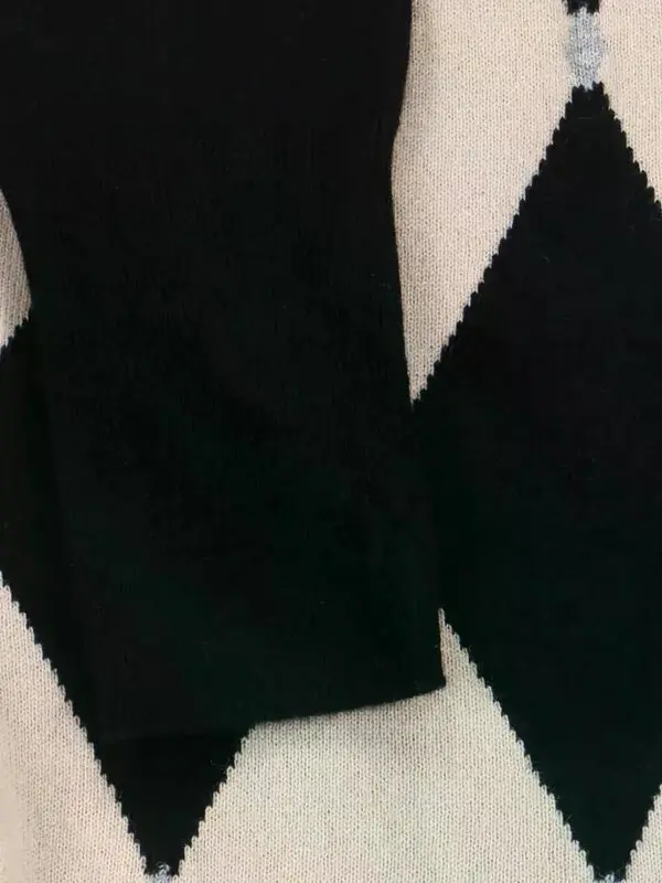 BALLANTYNE Argyle Knit Sweater - Black