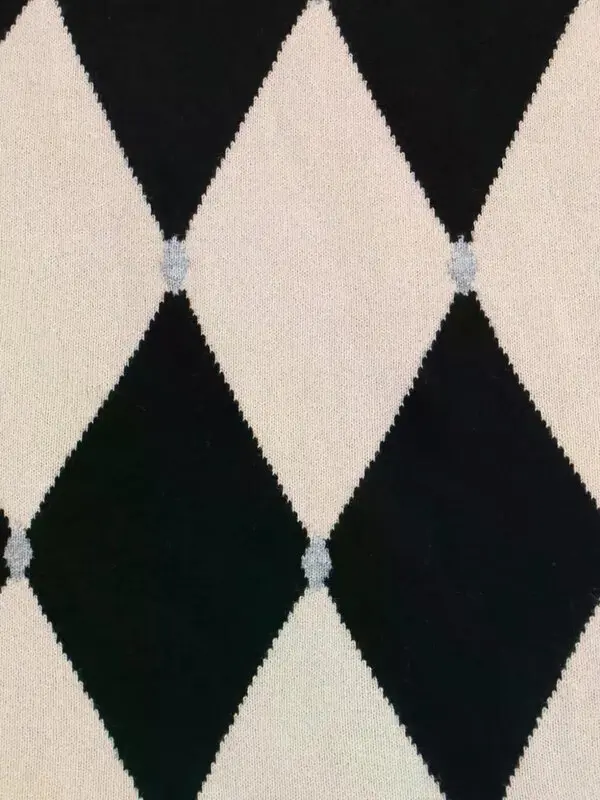 BALLANTYNE Argyle Knit Sweater - Black