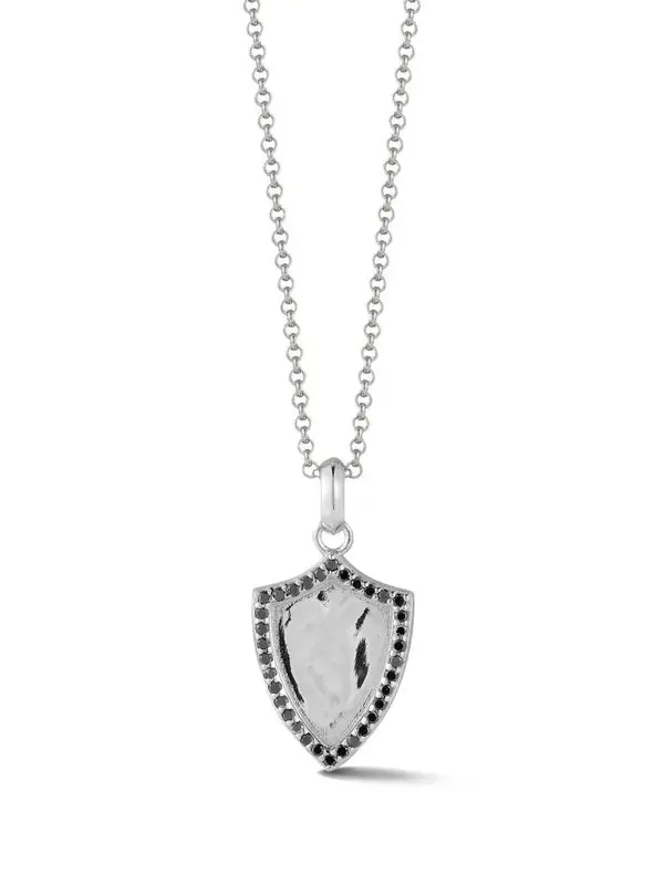 Mateo Black Diamond Shield Pendant Necklace