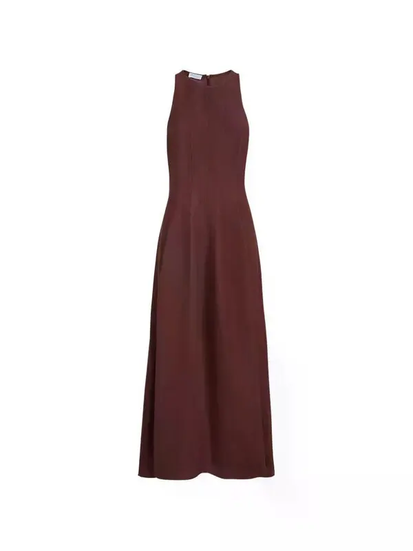Brunello Cucinelli Fluid Twill Midi Dress