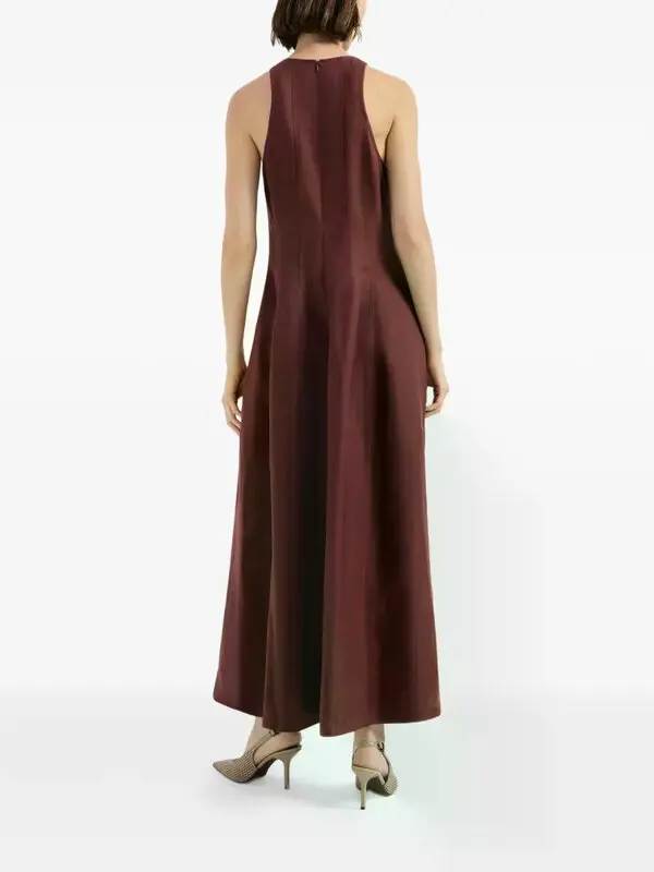 Brunello Cucinelli Fluid Twill Midi Dress