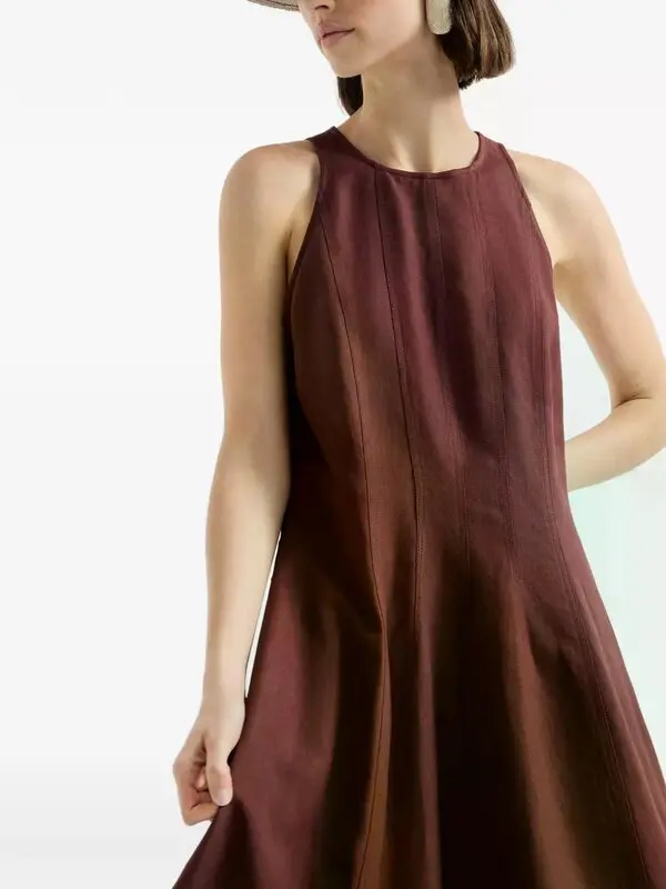 Brunello Cucinelli Fluid Twill Midi Dress