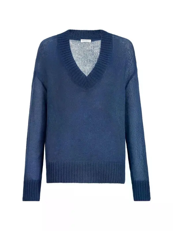 Brunello Cucinelli V-neck Sweater - Blue