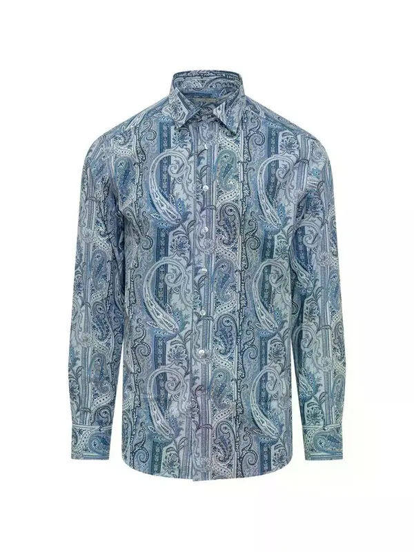 Etro Paisley Slim-fit Shirt - Blue