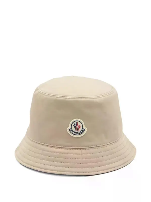Moncler Reversible Logo-patch Bucket Hat - Neutrals