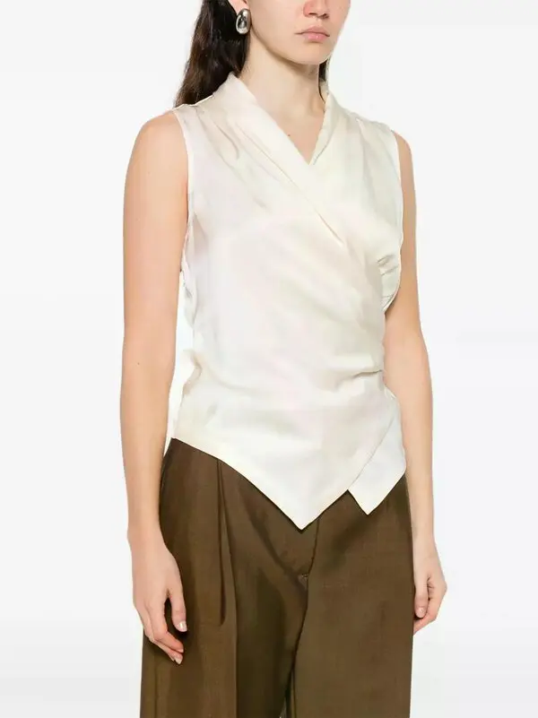 Brunello Cucinelli Sleeveless V-neck Top - Neutrals
