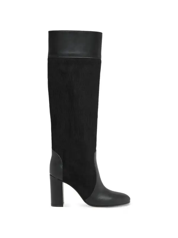 GIANVITO ROSSI Sheffield Panelled Knee-high Boots - Black