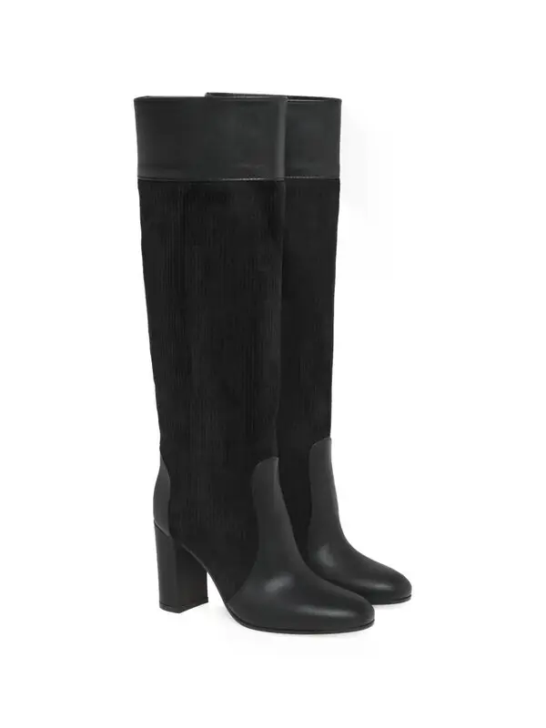 GIANVITO ROSSI Sheffield Panelled Knee-high Boots - Black