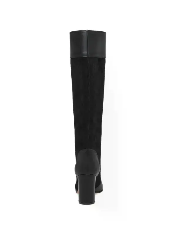 GIANVITO ROSSI Sheffield Panelled Knee-high Boots - Black
