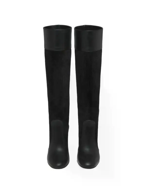 GIANVITO ROSSI Sheffield Panelled Knee-high Boots - Black