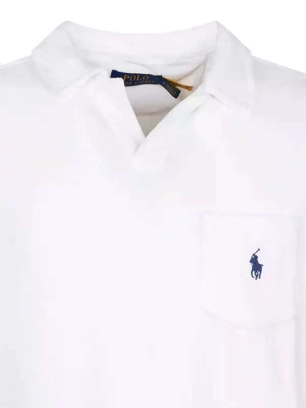 Polo Ralph Lauren Terry-cloth Pocket Polo Shirt - Blue