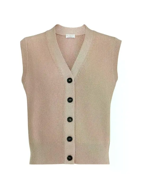 Brunello Cucinelli Sparkling Rib Vest - Neutrals