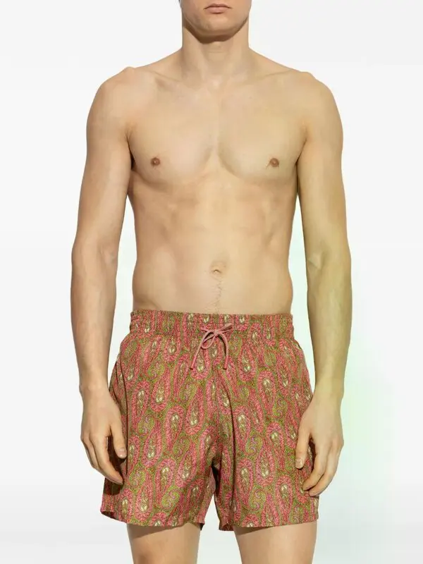 Etro Paisley-print Swim Shorts - Pink