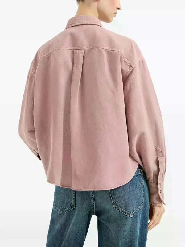 Brunello Cucinelli Garment-dyed Flap-pocket Shirt - Pink