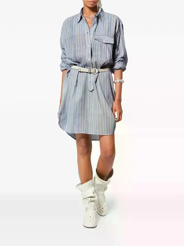 MARANT ETOILE Loriane Striped Mini Dress