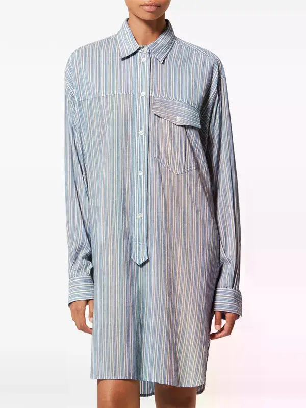 MARANT ETOILE Loriane Striped Mini Dress