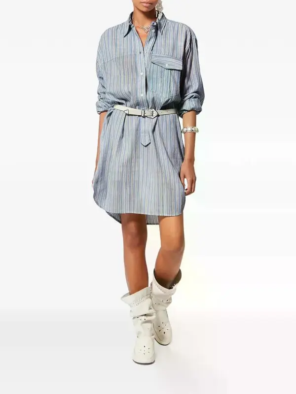 MARANT ETOILE Loriane Striped Mini Dress