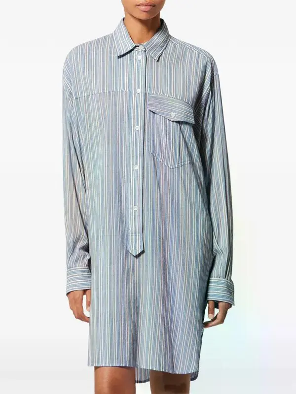 MARANT ETOILE Loriane Striped Mini Dress