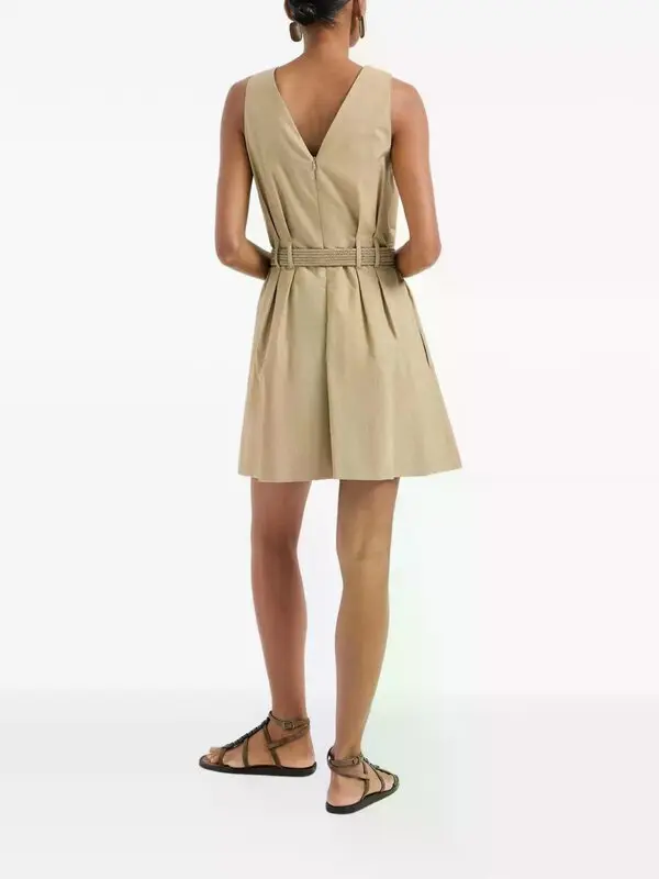 Brunello Cucinelli Belted Mini Dress - Neutrals