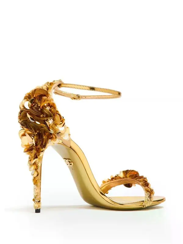 Dolce & Gabbana Sequin-embellished Stiletto Sandals
