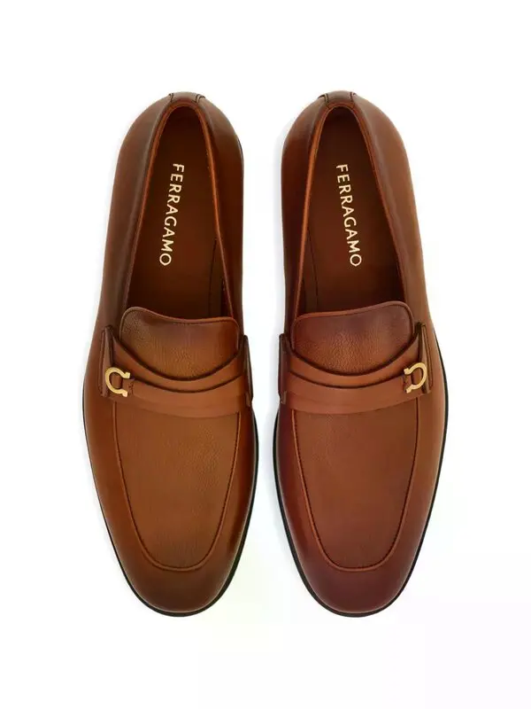 FERRAGAMO Almond-toe Loafers - Brown
