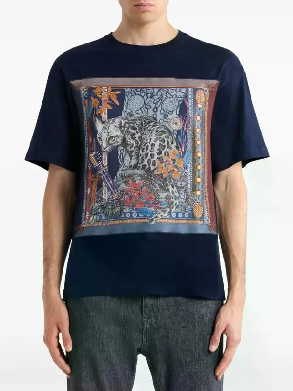 Etro Placed Leopard-print T-shirt