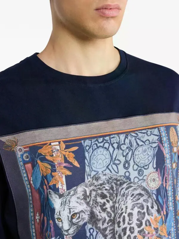 Etro Placed Leopard-print T-shirt