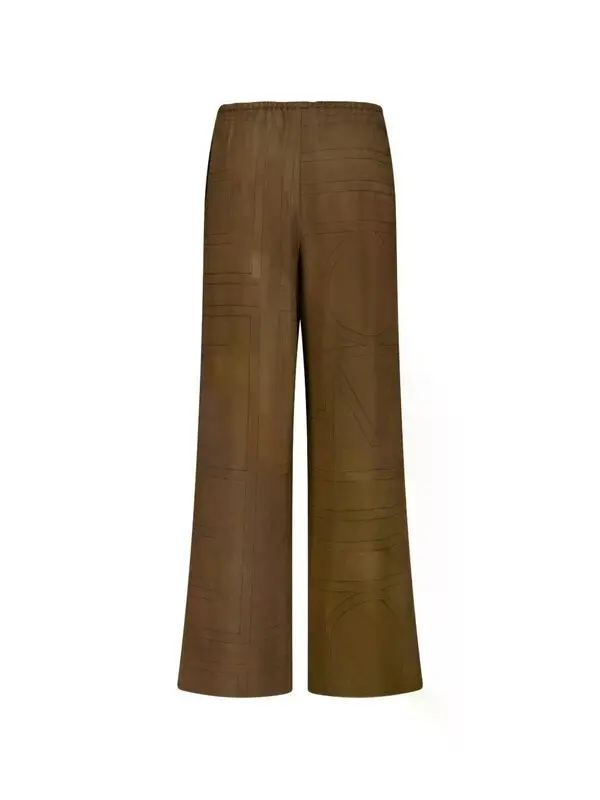 TOTEME Monogram Flannel Trousers - Brown