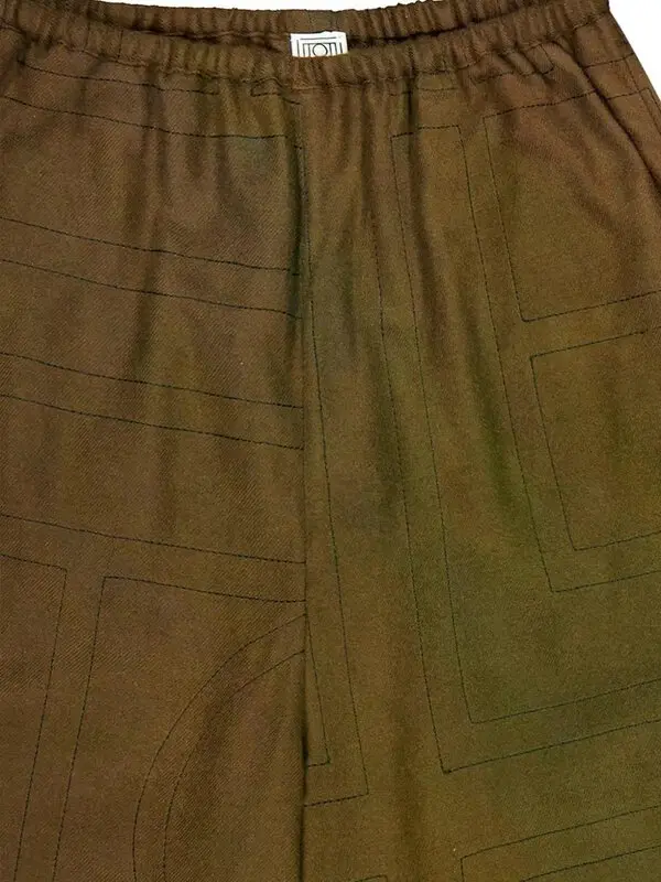 TOTEME Monogram Flannel Trousers - Brown