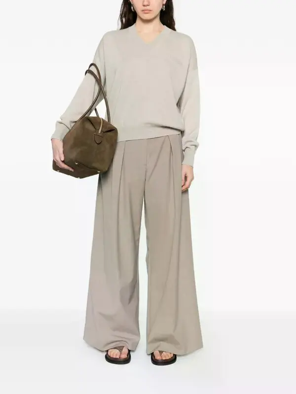 Peserico V-neck Top With Embroidered Detail