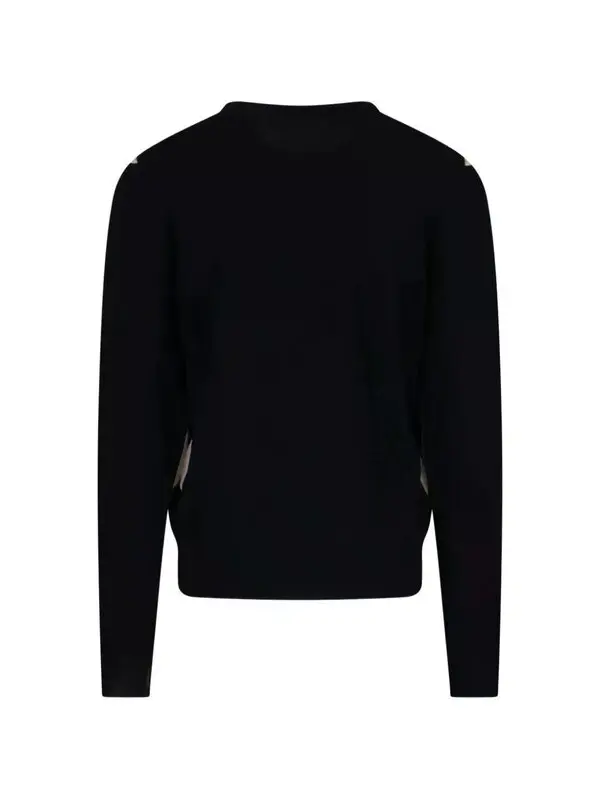 BALLANTYNE Argyle Knit Sweater - Black