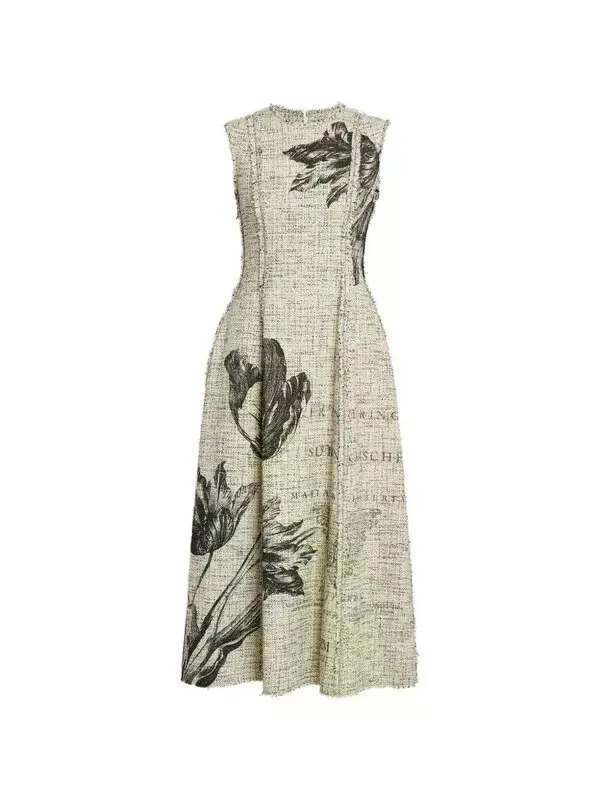 Erdem Floral-print Sleeveless Midi Dress