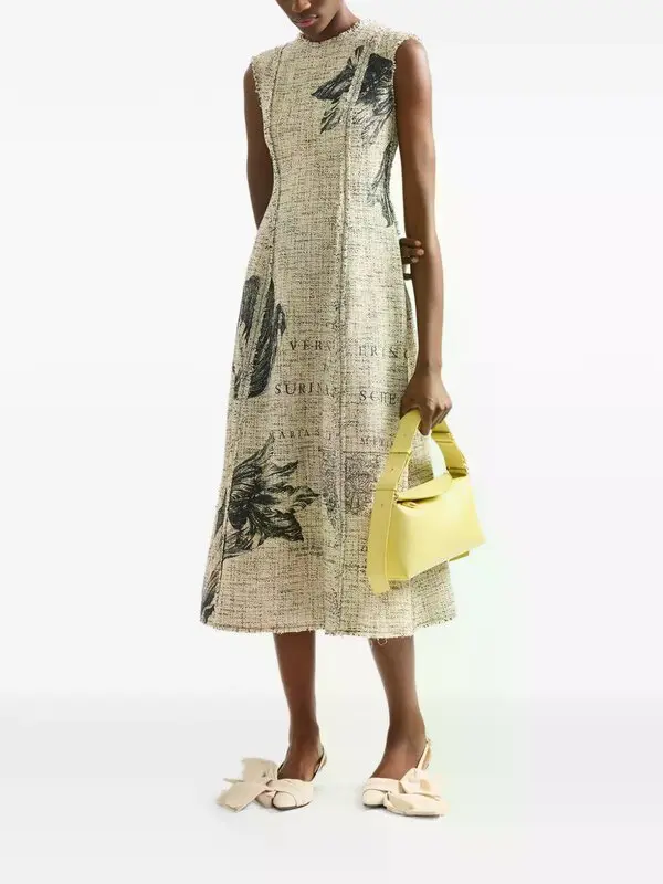 Erdem Floral-print Sleeveless Midi Dress