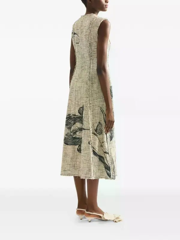 Erdem Floral-print Sleeveless Midi Dress
