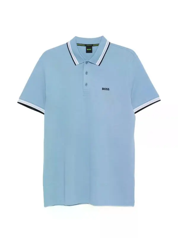 BOSS Tipped Polo Shirt - Blue